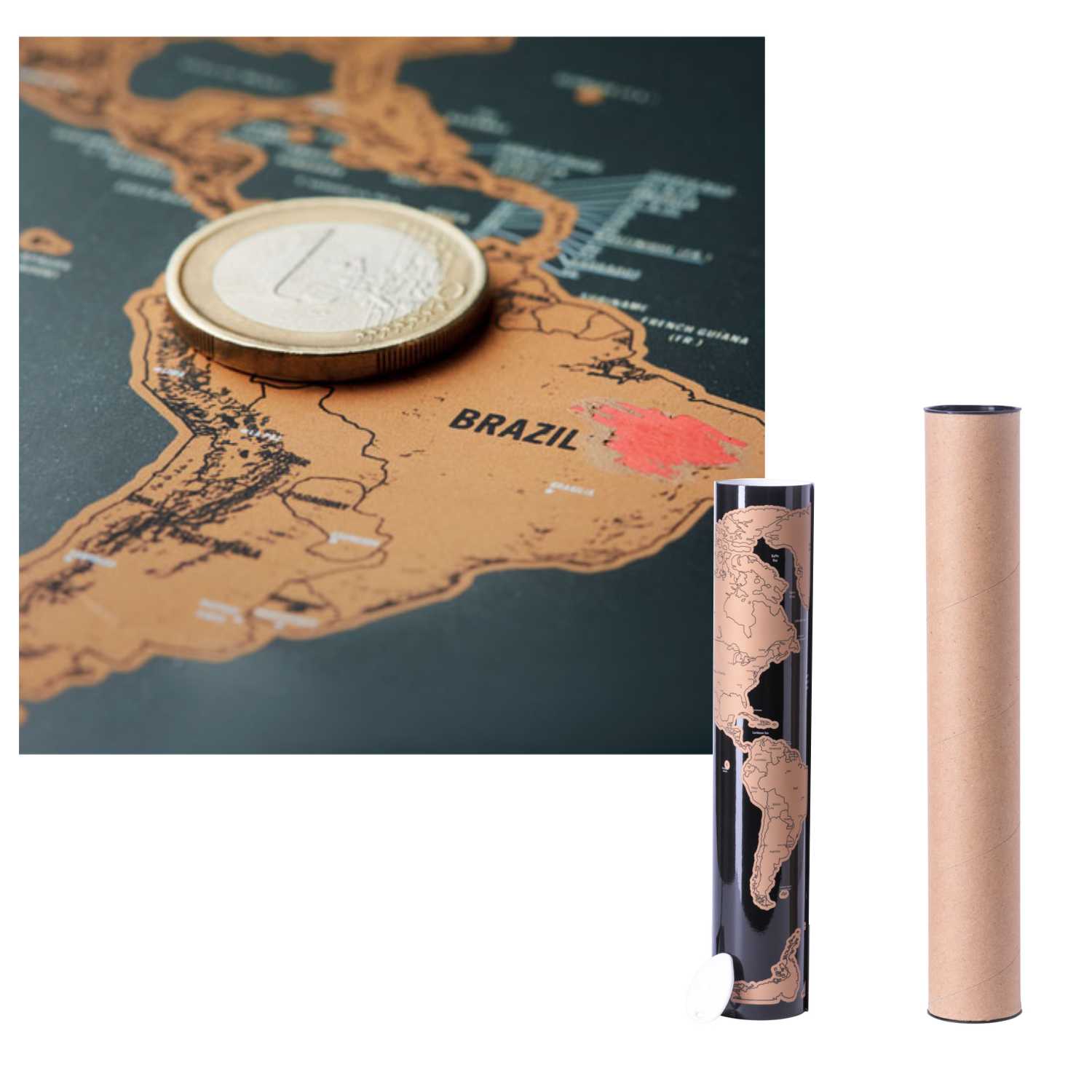 Harta lumii razuibila, 420 × 300 mm, cu accesoriu de razuit - eMAG.ro