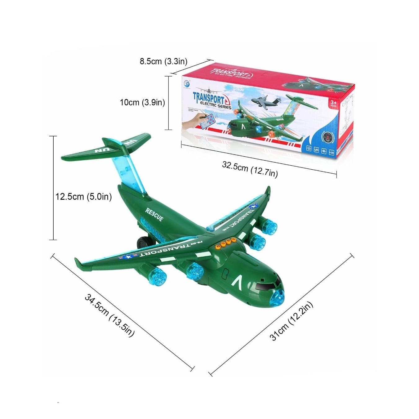 Интерактивна играчка, Самолет със звуци и светлини, дистанционно ...