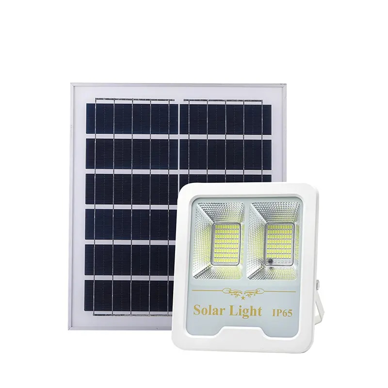 Proiector solar, cu panou si telecomanda, LED SMD, 100W, sticla ...
