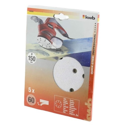 Set 5 Bucati Discuri De Slefuit Granulatie 60 Velcro Diametru 150 Mm