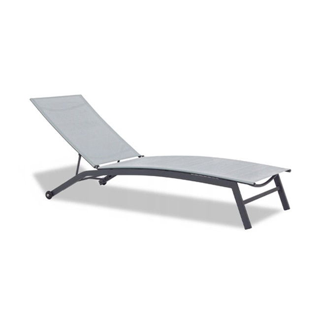 Sezlong GardenLine Gri 195 x 63 x 90 cm - eMAG.ro