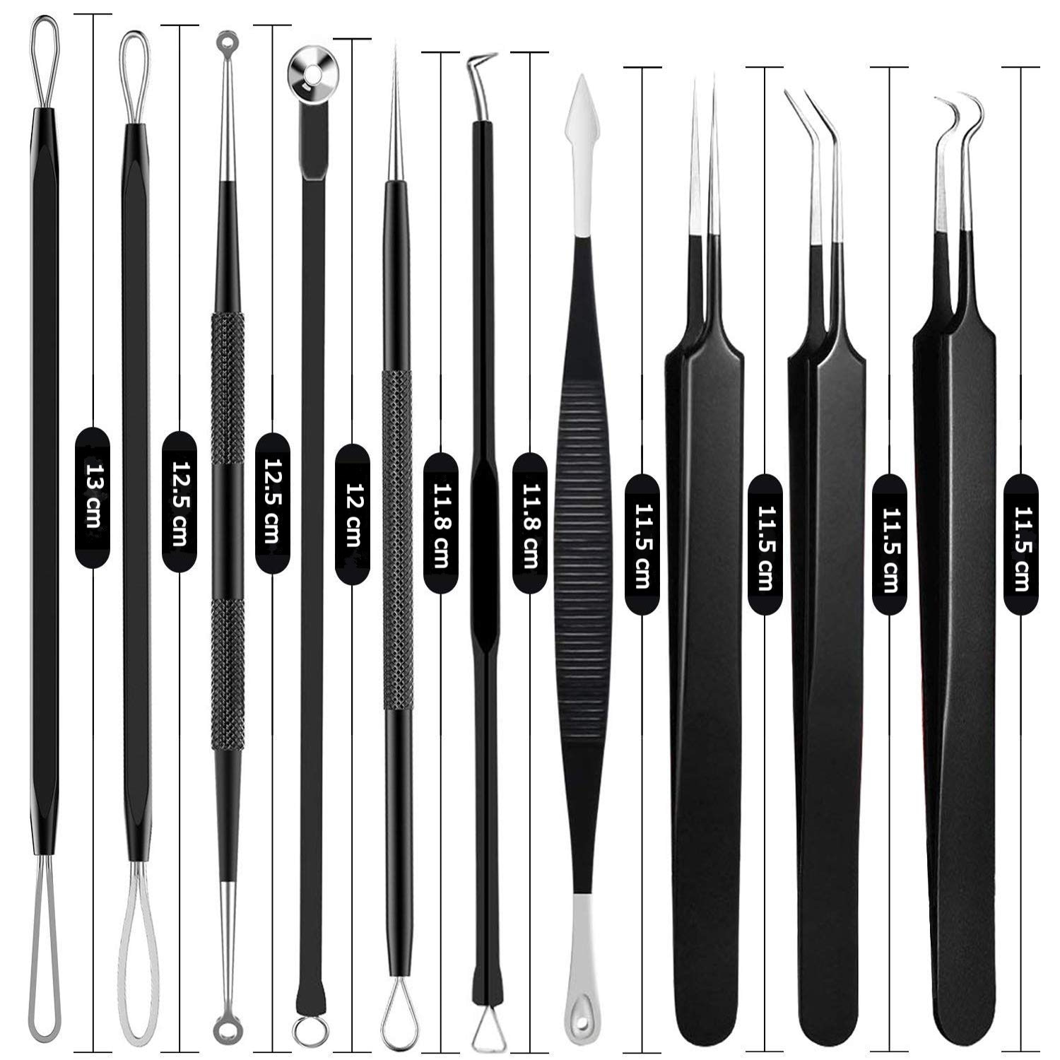 Set 10 Pensete Profesionale din otel inoxidabil pentru extragerea ...