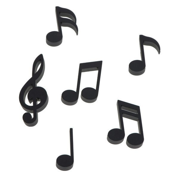 Set 6 magneti cu note muzicale, Gadget Master, Metal/Plastic, Negru ...