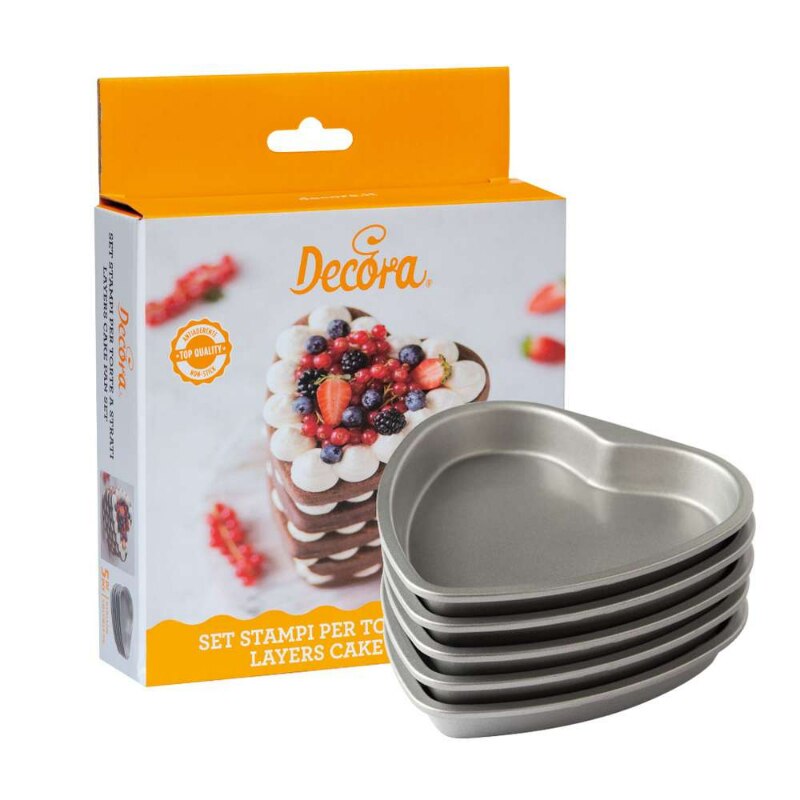 Set 5 forme prajituri, Decora, Otel, 15x2 cm - eMAG.ro