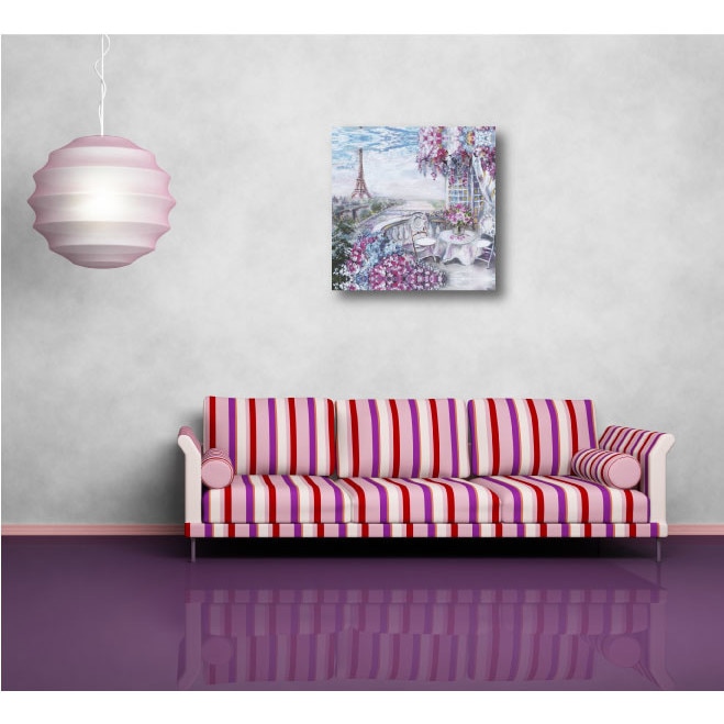 Tablou canvas 60x60 cm - Mic dejun la Paris - eMAG.ro