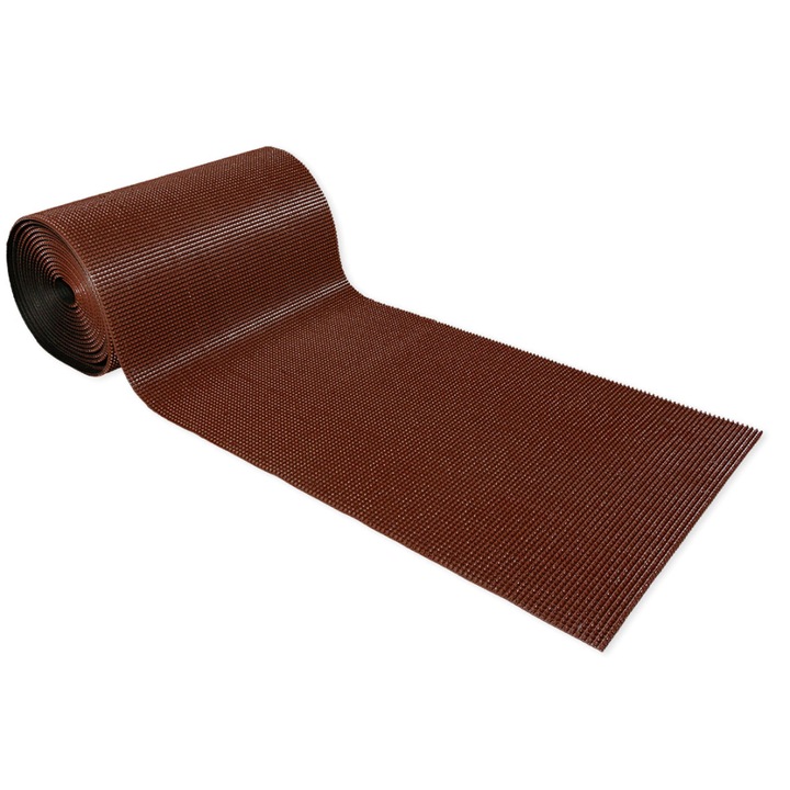 Covoras Intrare EasyTurf, Plastificat, Light Brown, 90cm latime cu 250cm lungime - eMAG.ro
