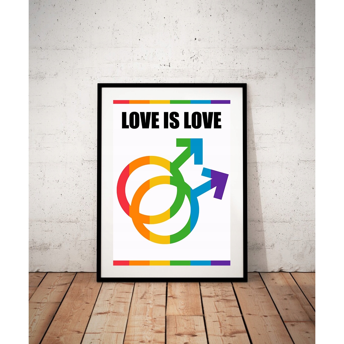 Poster Lgbt Love Is Love - Patterns A3 - eMAG.ro