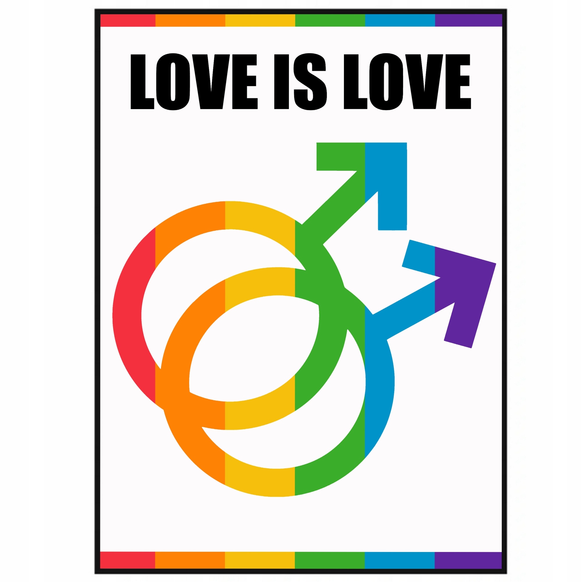 Poster Lgbt Love Is Love - Patterns A3 - eMAG.ro