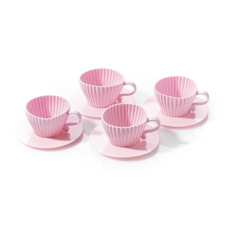 Set 4 forme pentru briose, Gadget Master, Silicon, Roz - eMAG.ro