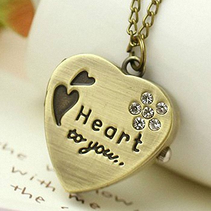 Pandantiv cu ceas heart to you, quartz, vintage, Nilex - eMAG.ro