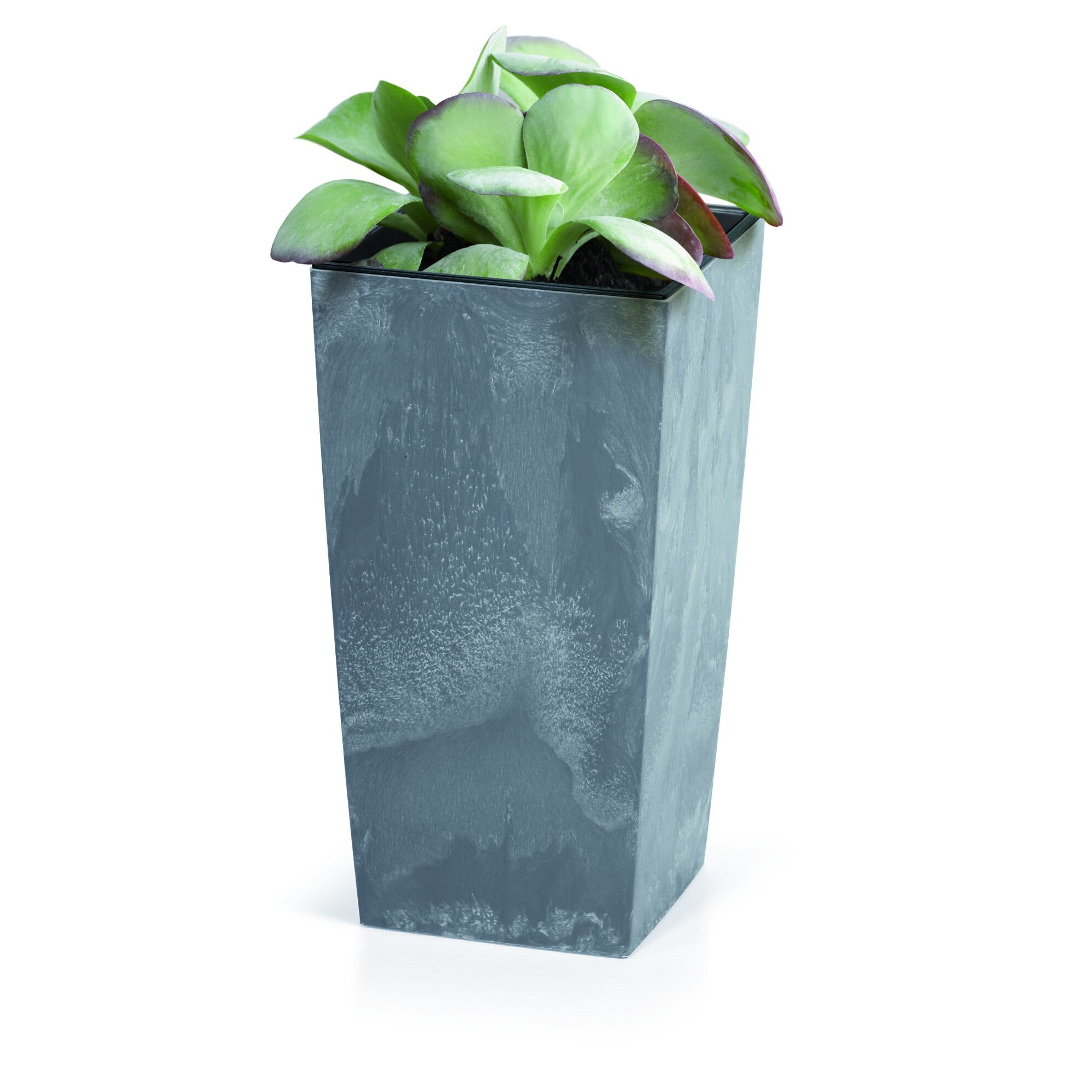 Ghiveci inalt, Plastic, Insertie pentru flori, 24x45cm, Gri - eMAG.ro