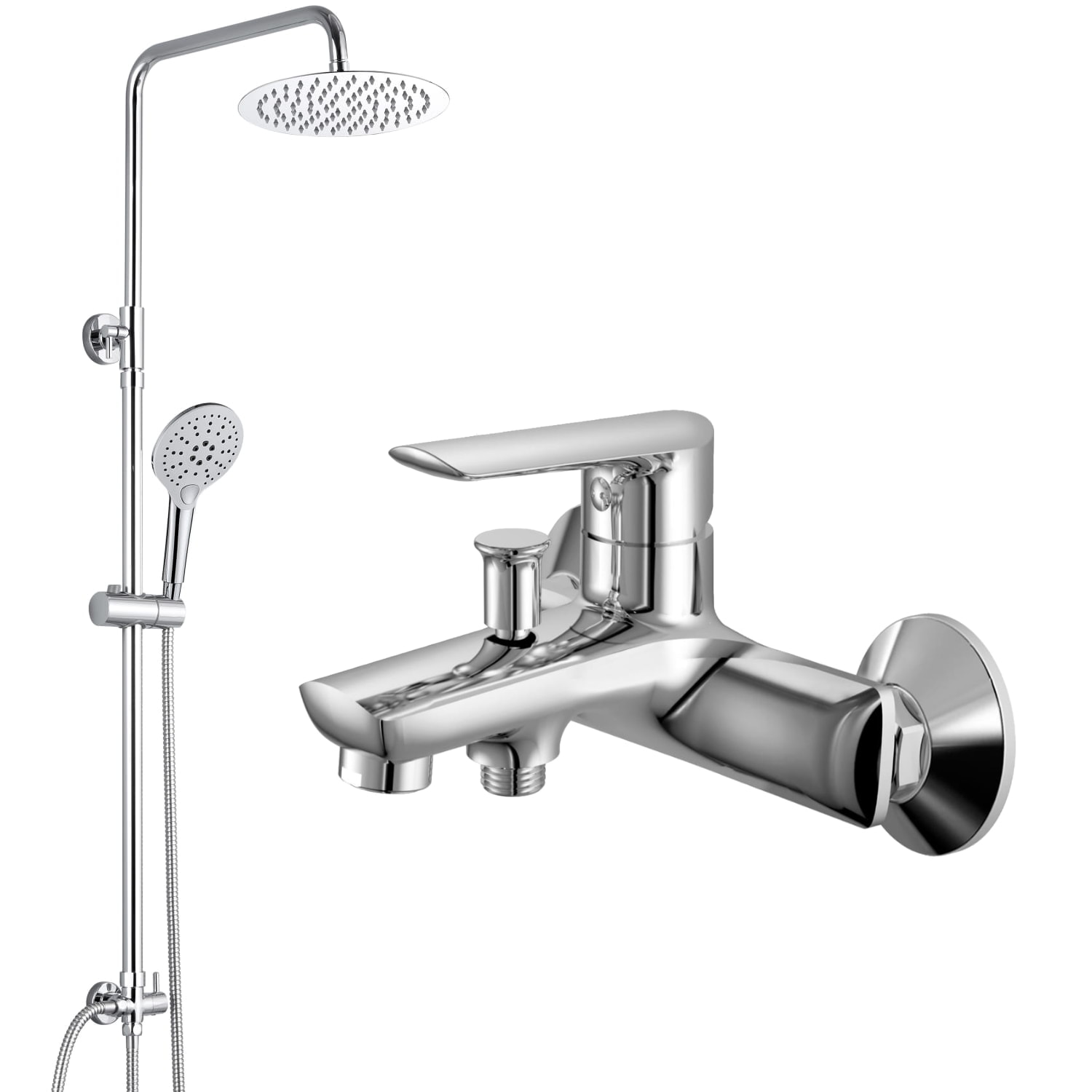 Set de dus, Baterie cada/dus Sotbe Malselva din Alama, Coloana de dus ...