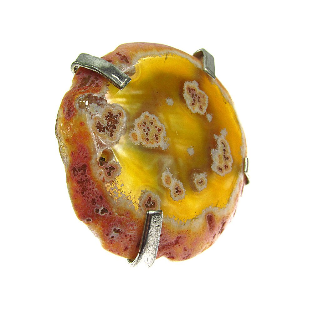 Inel reglabil statement masiv cu agat galben geoda A, GlamBazaar - eMAG.ro