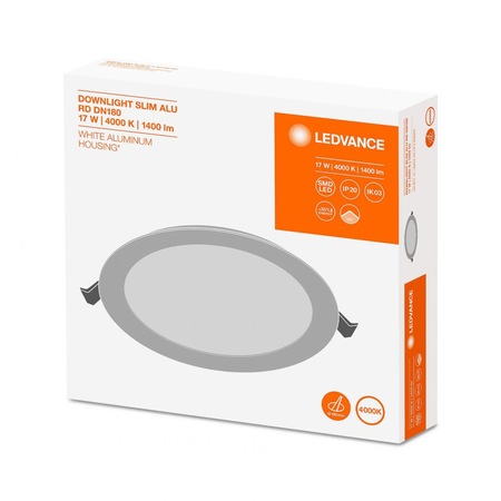 Panou LED Ledvance, DOWNLIGHT SLIM ALU, IP20, 17W, lumina neutra, 4000k ...