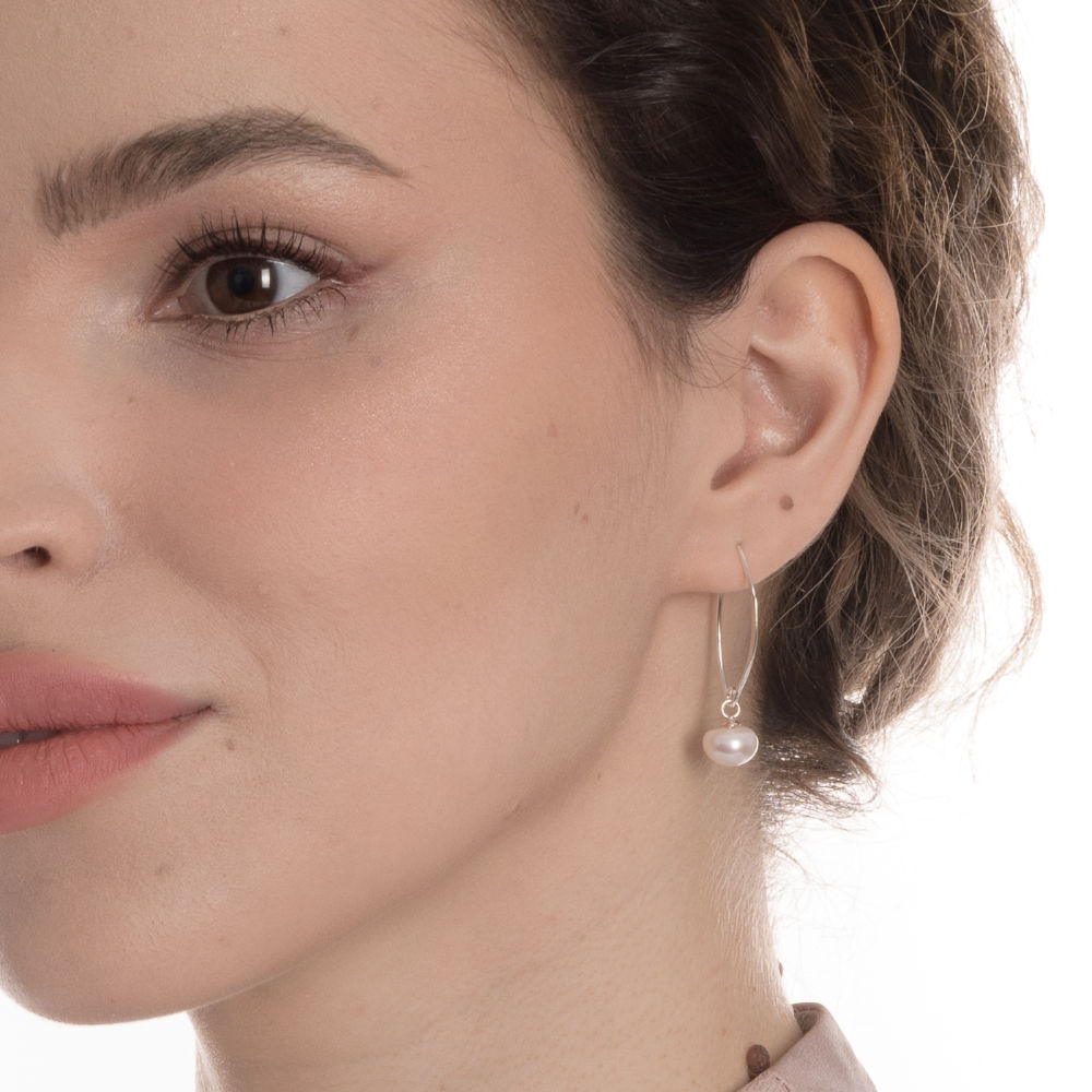 Cercei Argint 925-Perle de Apa Dulce - eMAG.ro