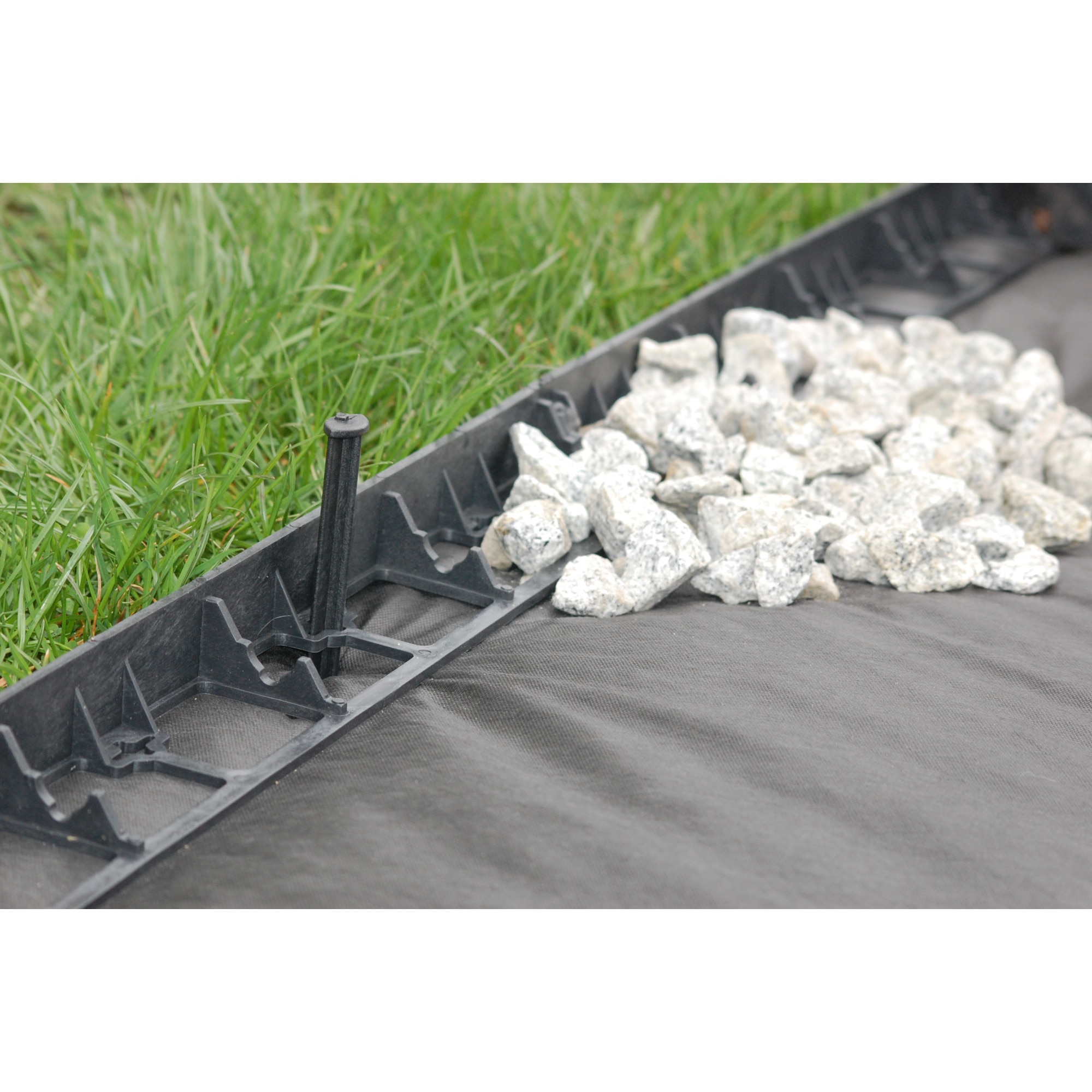 Set 8 borduri separatoare gazon, Plastic, 16 cuie, 8 m - eMAG.ro