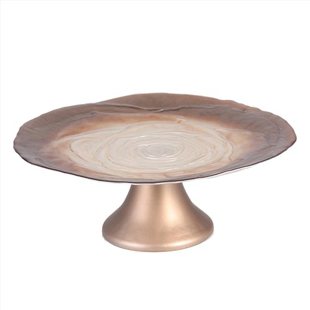 Suport pentru tort din sticla, Villa Italia, 28 cm, Bej - eMAG.ro