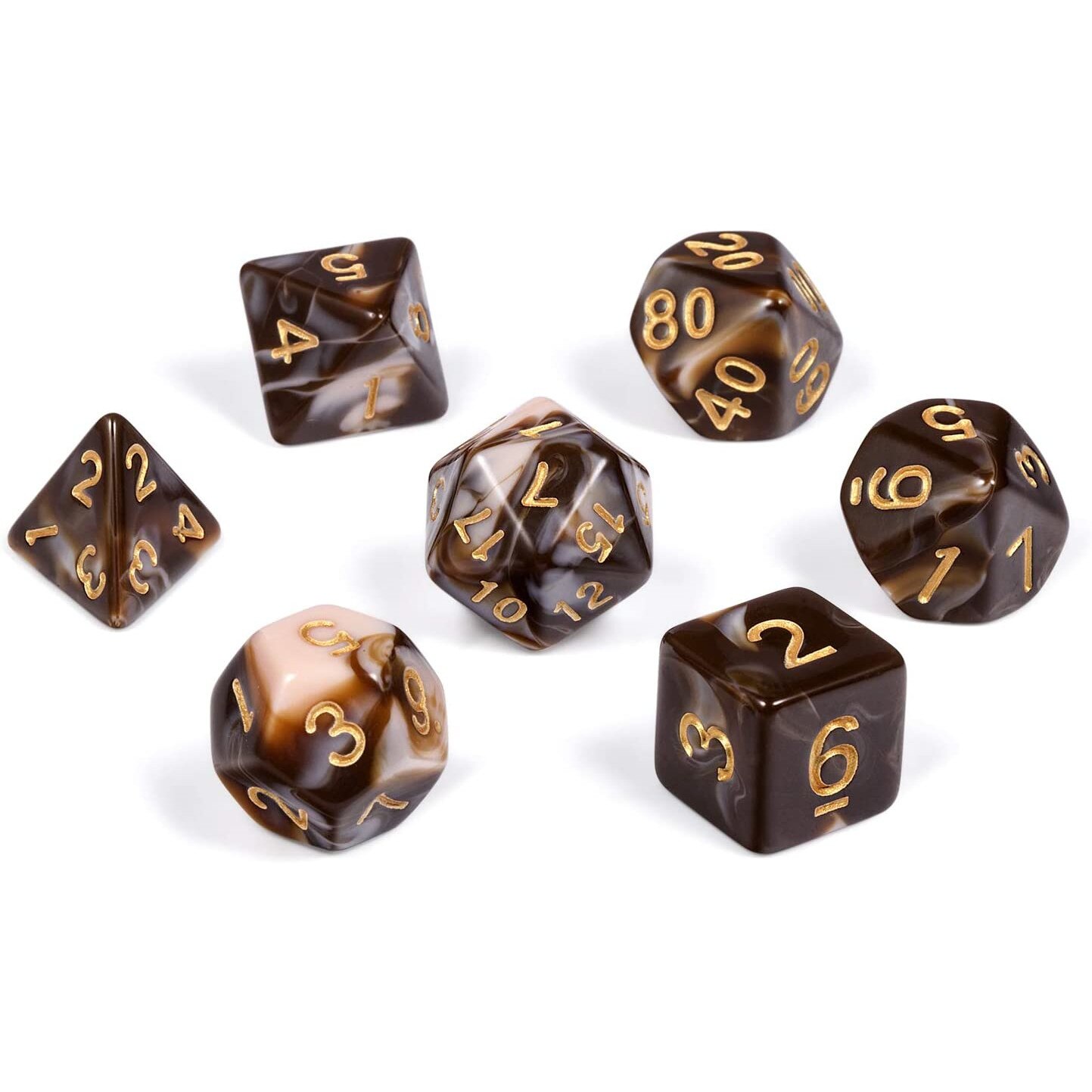 Set 7 zaruri, RPG, Acril, Multicolor - eMAG.ro