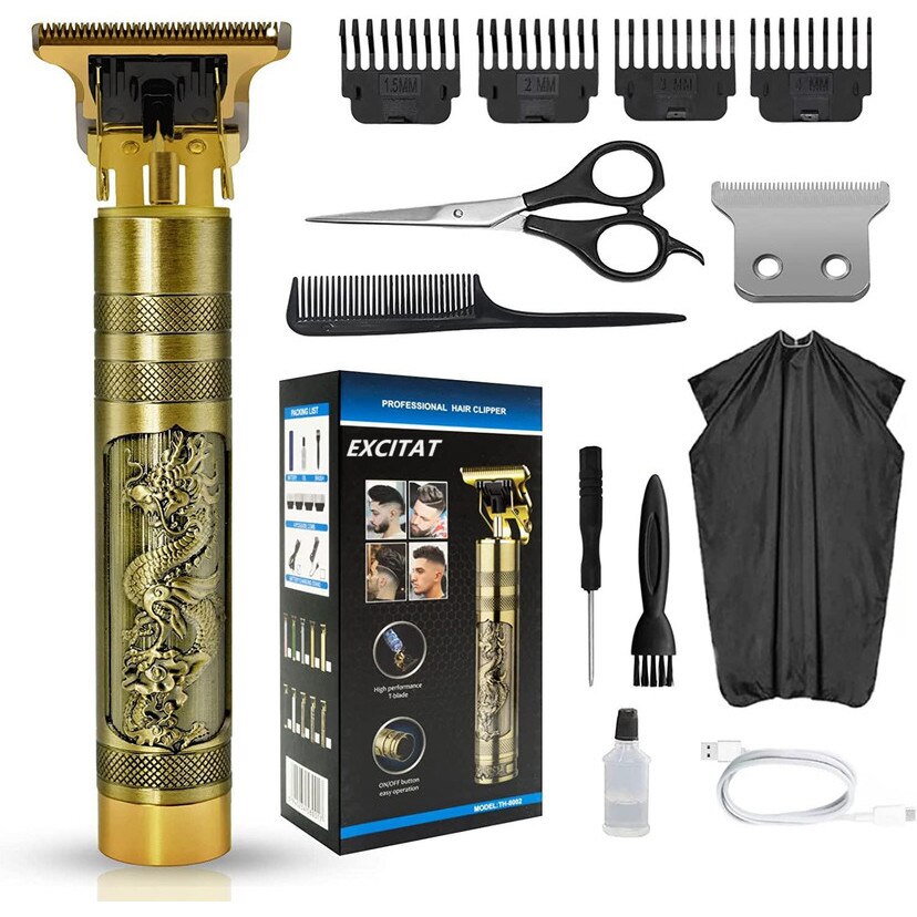 Excitat T9 Pro Trimmer, Dragon, Titanium, Wireless, Gold - eMAG.hu