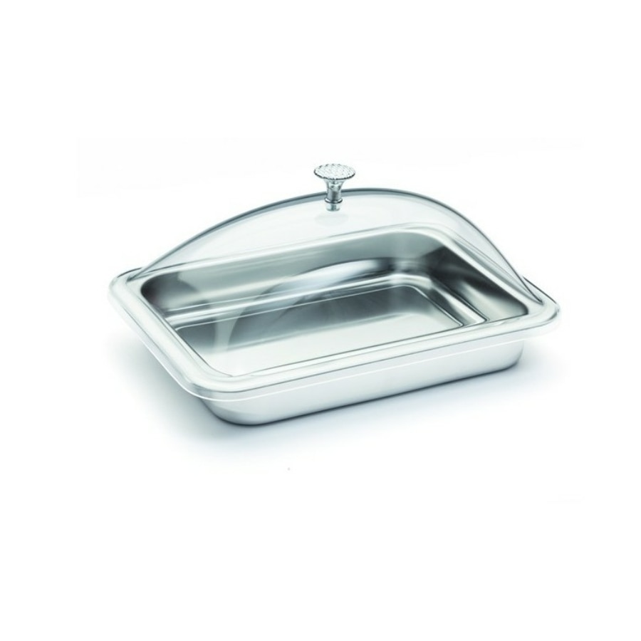 Tava cu capac, Inox, 21x15 cm, Argintiu - eMAG.ro