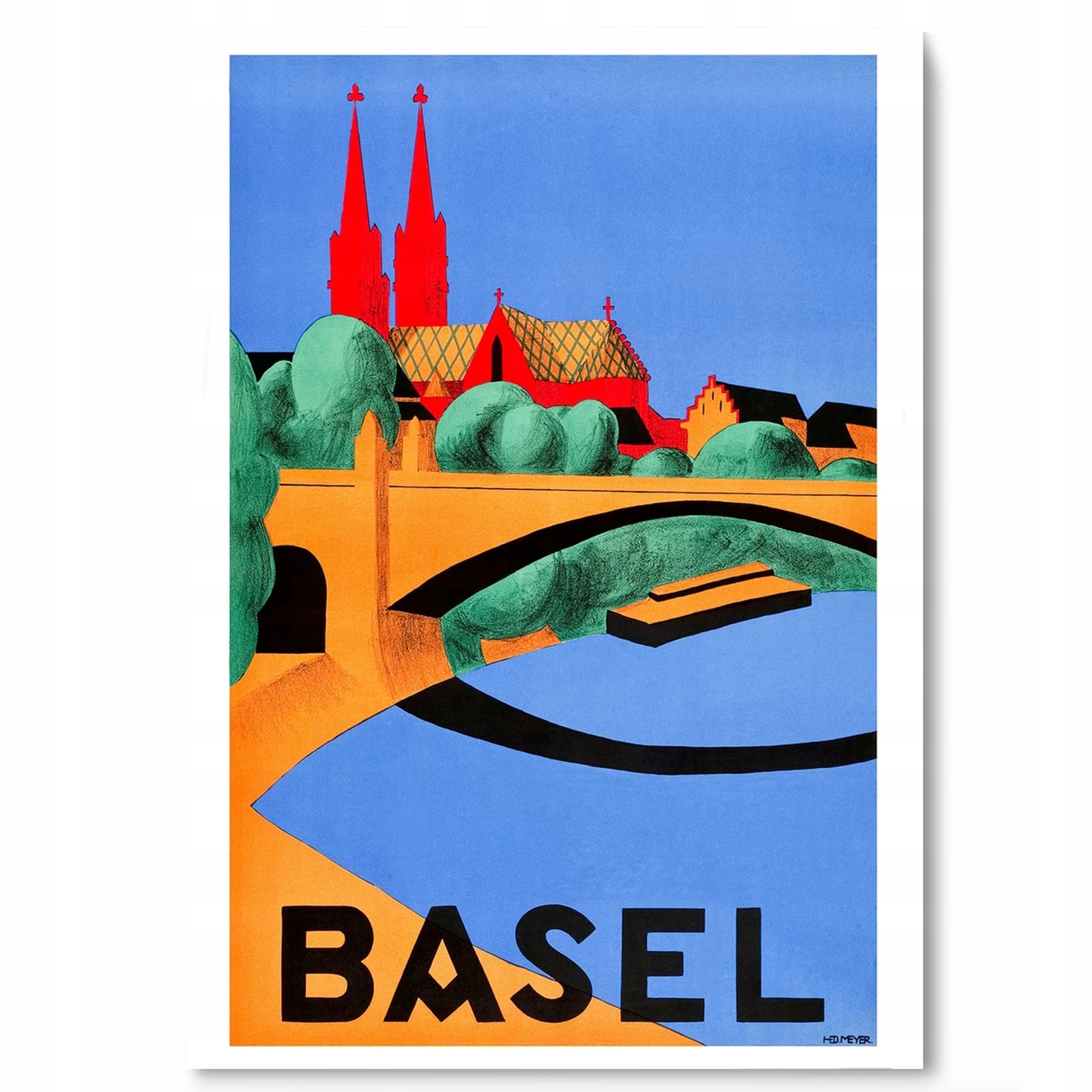 Poster Vintage Elvetia - Basel Basel A3 - eMAG.ro