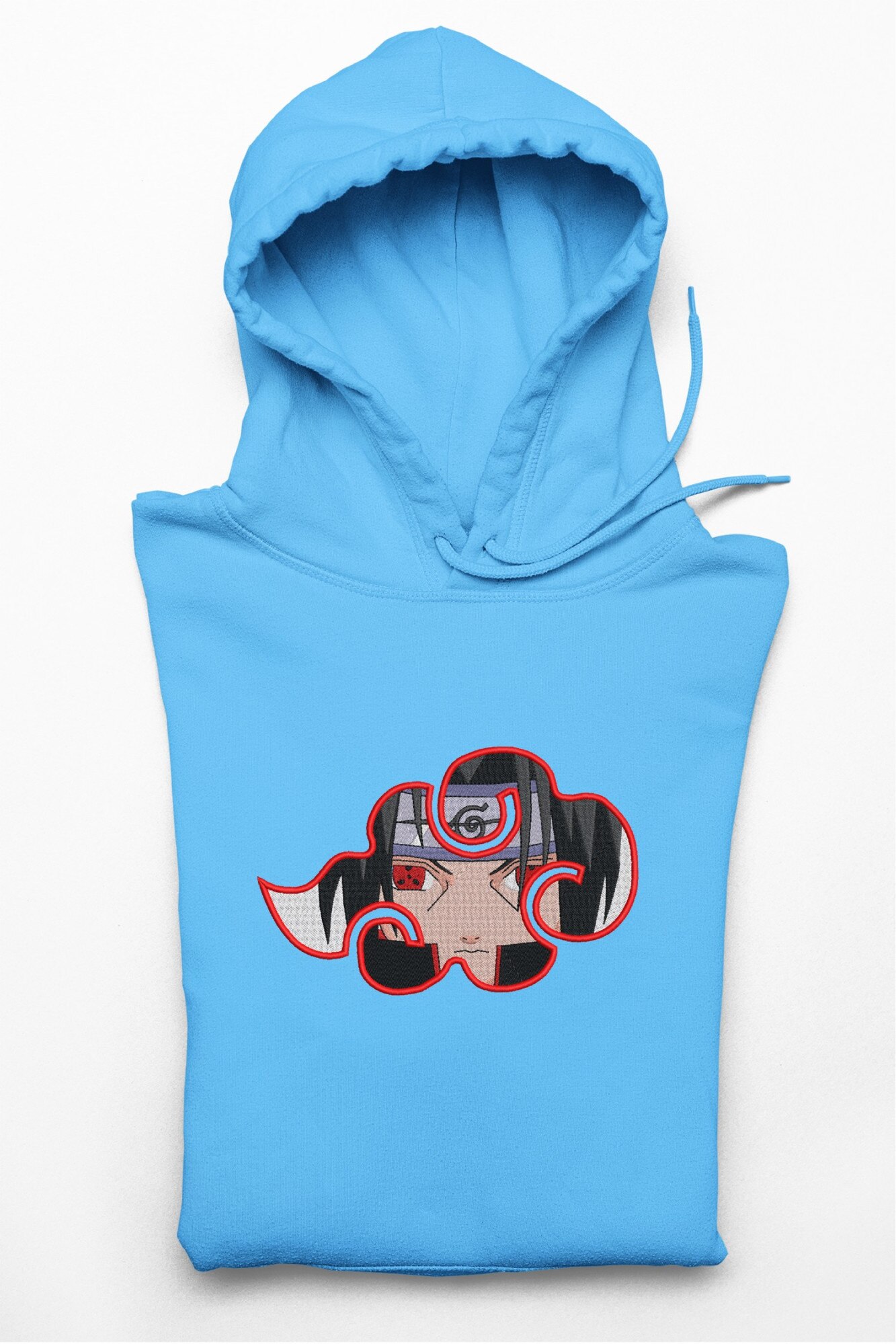 Hanorac anime brodat cu Itachi Akatsuki Cloud din Naruto, Culoare ...