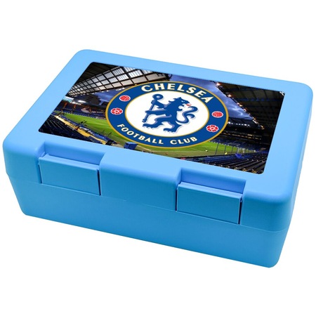 Cutie pentru pranz, Model FC Chelsea, Plastic, 185x128x65 mm, Albastru ...