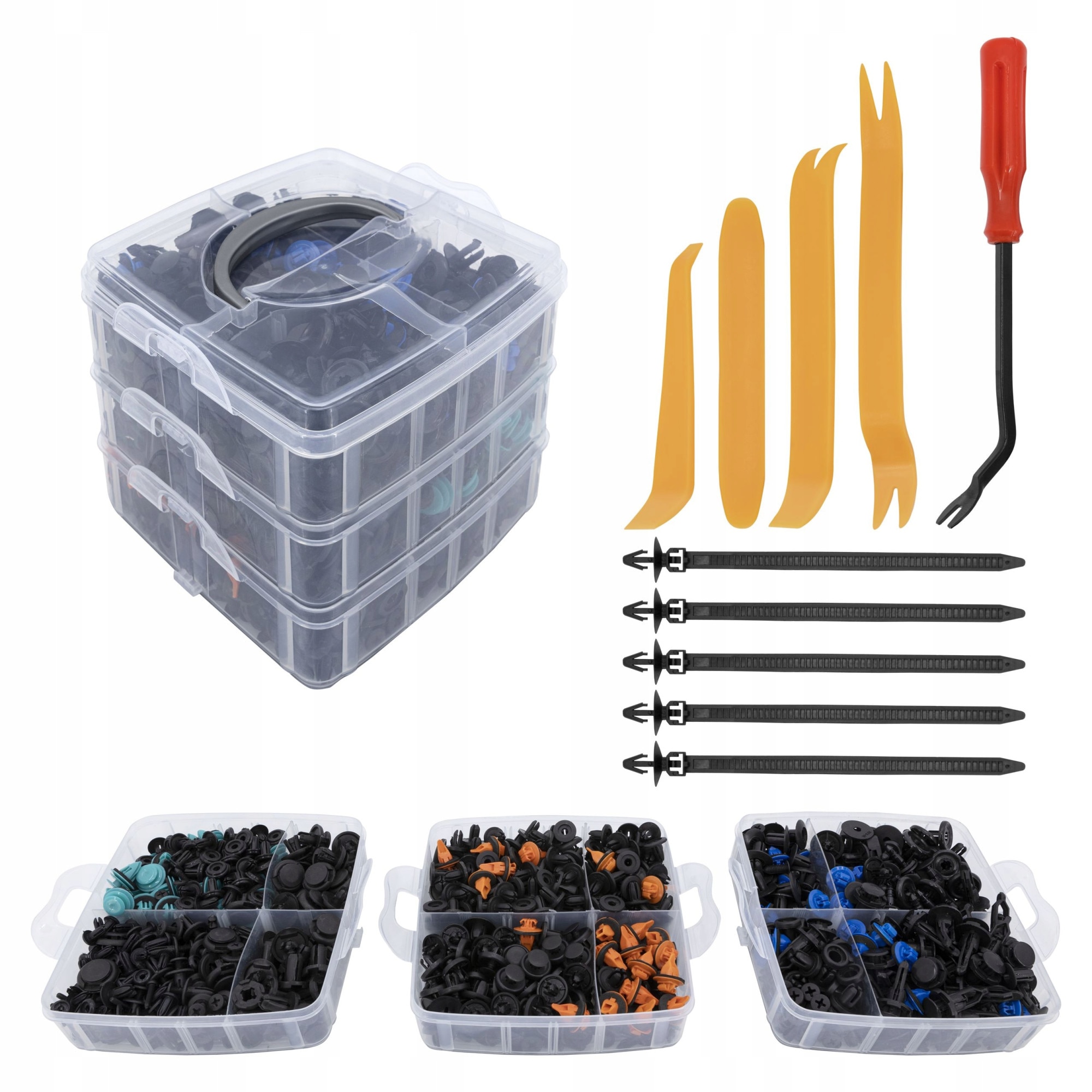 Set 635 elemente fixare tapiterie AutoDor, Multicolor - eMAG.ro