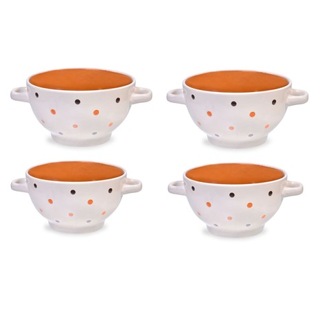 Set boluri pentru supa, 4 buc, ceramica, alb, 14x7 cm - eMAG.ro