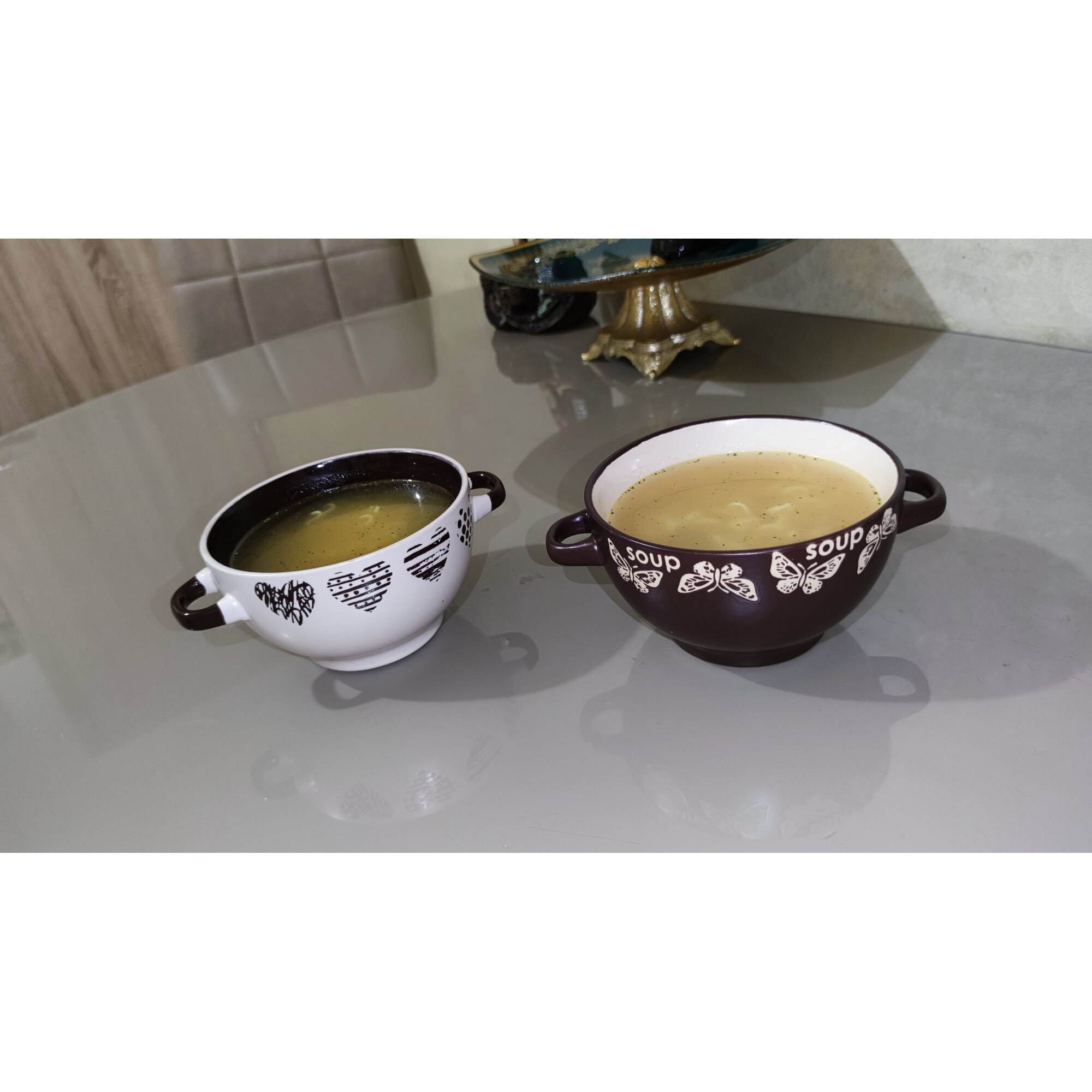 Set boluri pentru supa, 4 buc, ceramica, bej, 14x7 cm - eMAG.ro