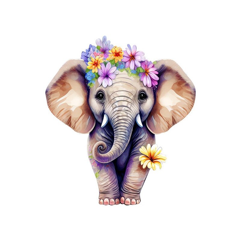 Sticker decorativ Elefant, Multicolor, 62 cm, 5739ST - eMAG.ro