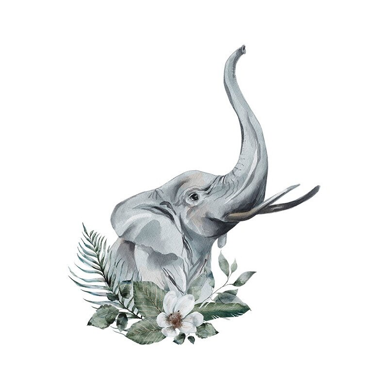 Sticker decorativ Elefant, Albastru, 66 cm, 5821ST - eMAG.ro