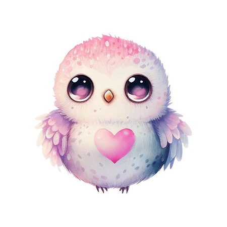 Sticker decorativ Pui de pasare, Roz, 56 cm, 5894ST - eMAG.ro