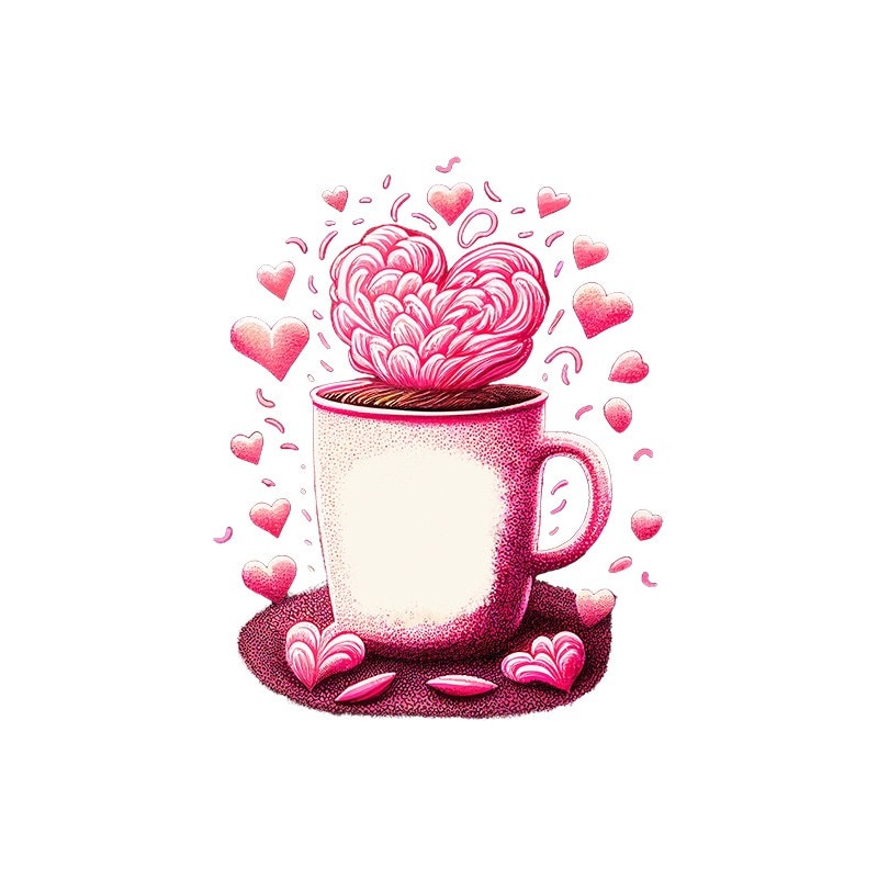 Sticker decorativ Ceasca de cafea, Roz, 69 cm, 6114ST - eMAG.ro