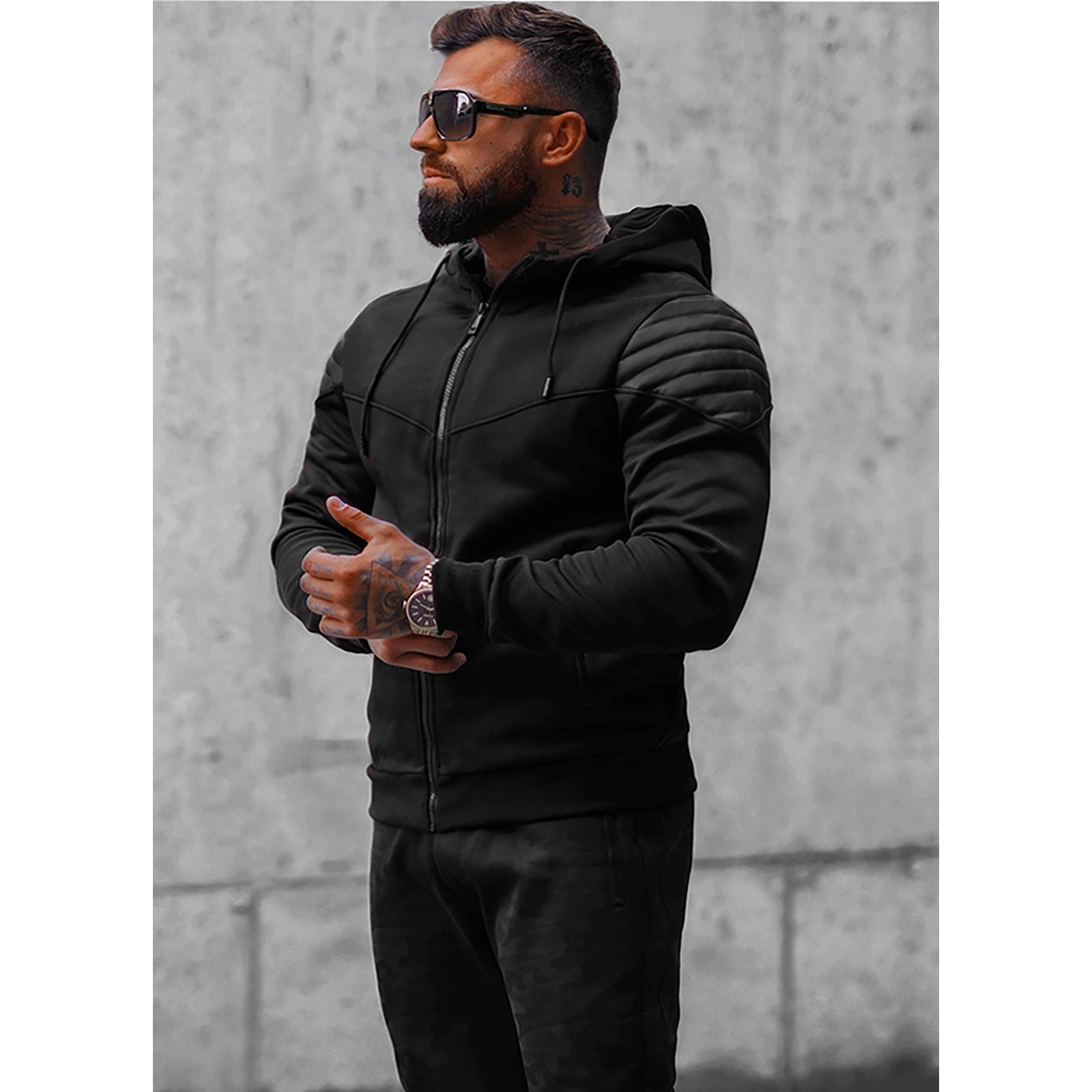Compleu sport barbati negru OZONEE O/3A127/A128 - eMAG.ro