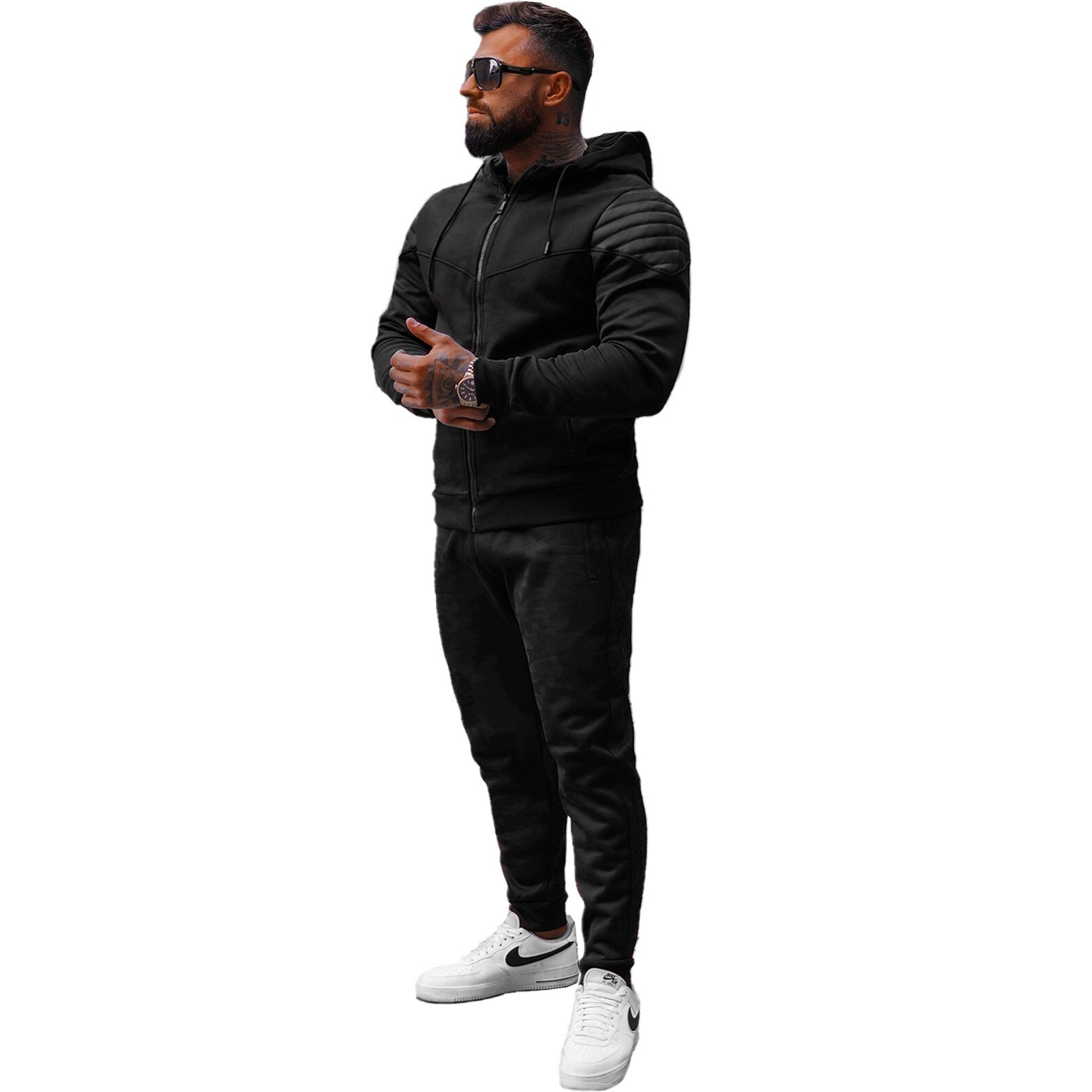Compleu sport barbati negru OZONEE O/3A127/A128 - eMAG.ro