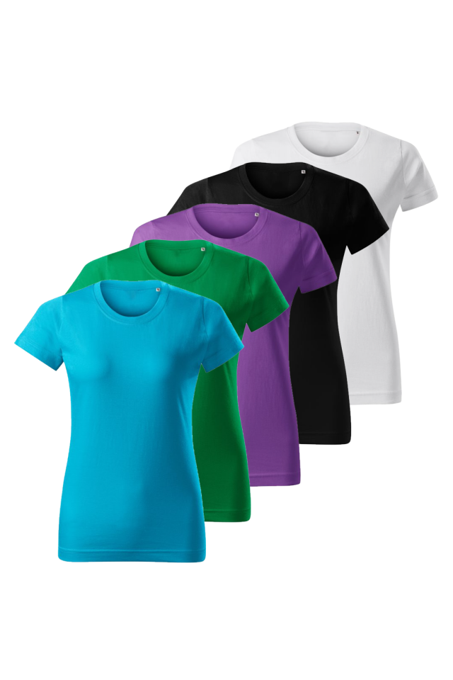 Set 5 tricouri pentru dama, Multicolor, F34 BASIC FREE-5, L - eMAG.ro