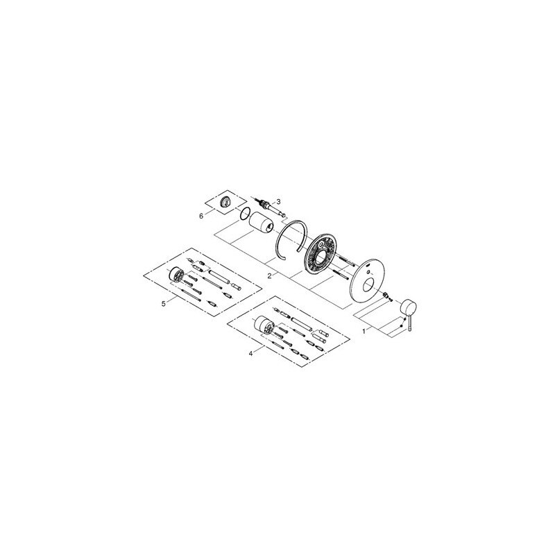 Смесител Grohe Essence New 19285001, За душ, Стенен, За вграждане, Без ...