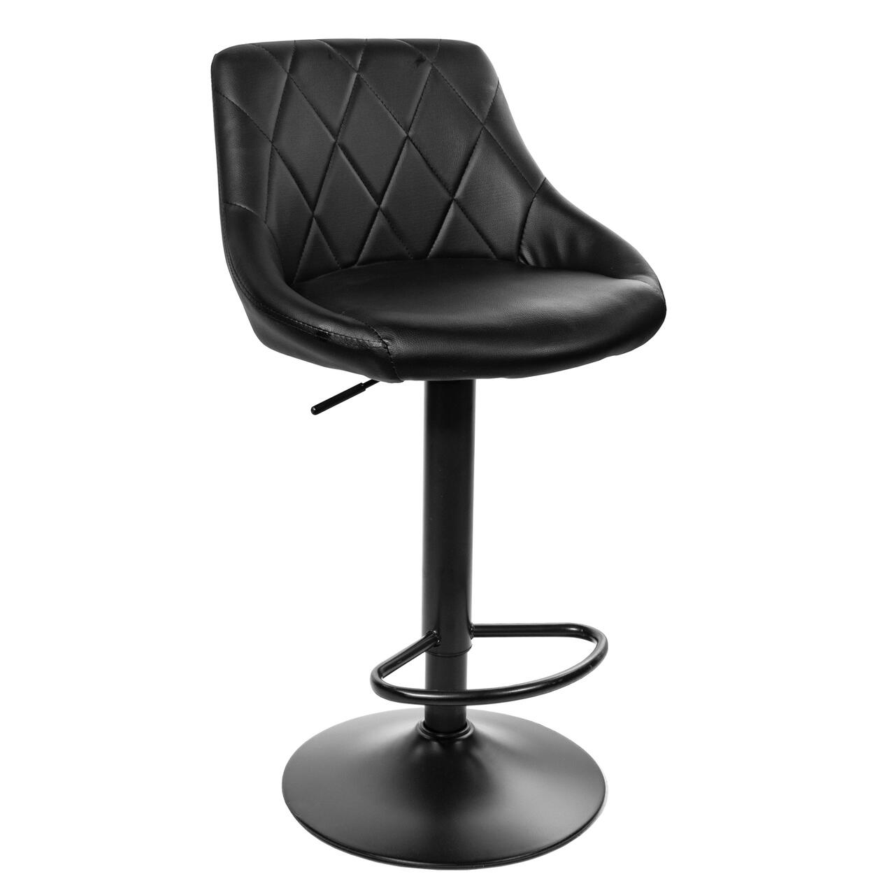 Scaun de bucatarie/bar, Artool, Kast, rotativ, piele ecologica, negru ...