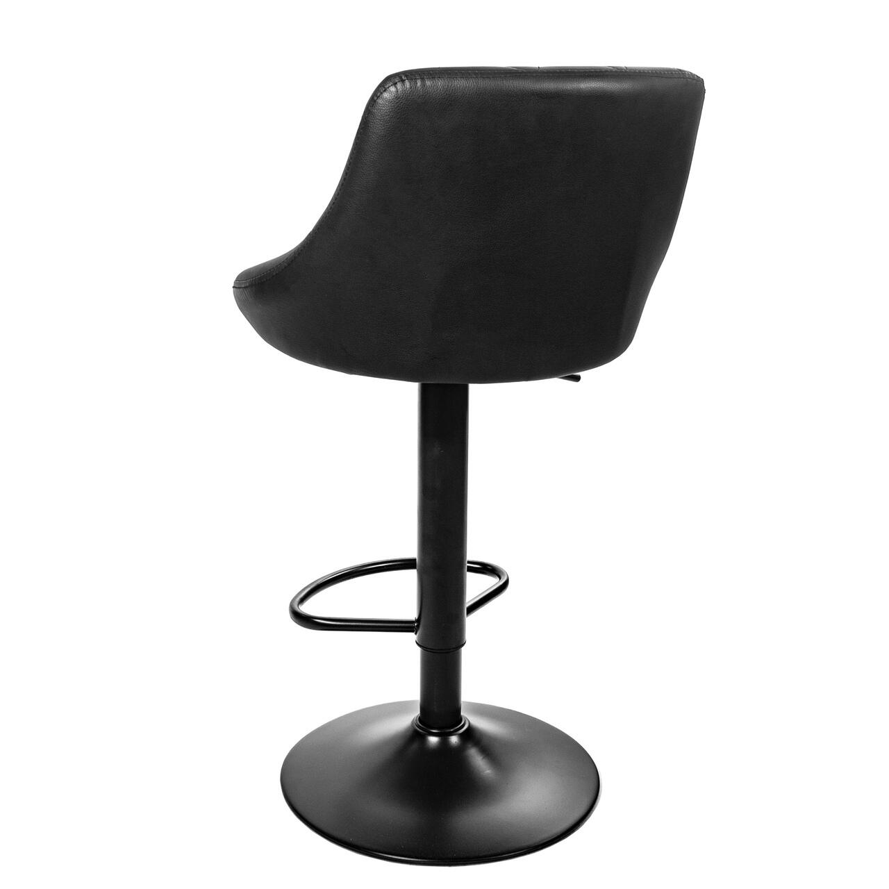 Scaun de bucatarie/bar, Artool, Kast, rotativ, piele ecologica, negru ...