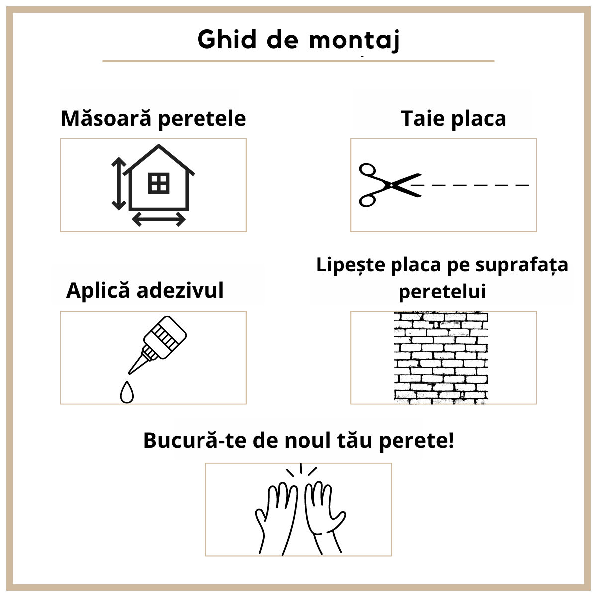Panouri decorative MODULO White Brick, 4 placi, polistiren, aspect ...