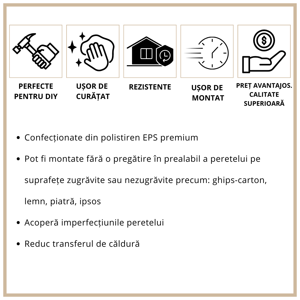 Panouri decorative MODULO White Brick, 4 placi, polistiren, aspect ...
