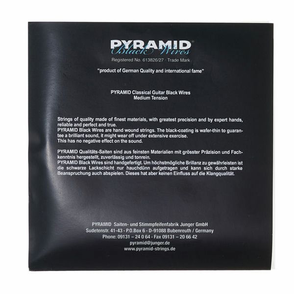 Set de corzi din nailon pentru chitara clasica Pyramid Nylon Satz Black - eMAG.ro