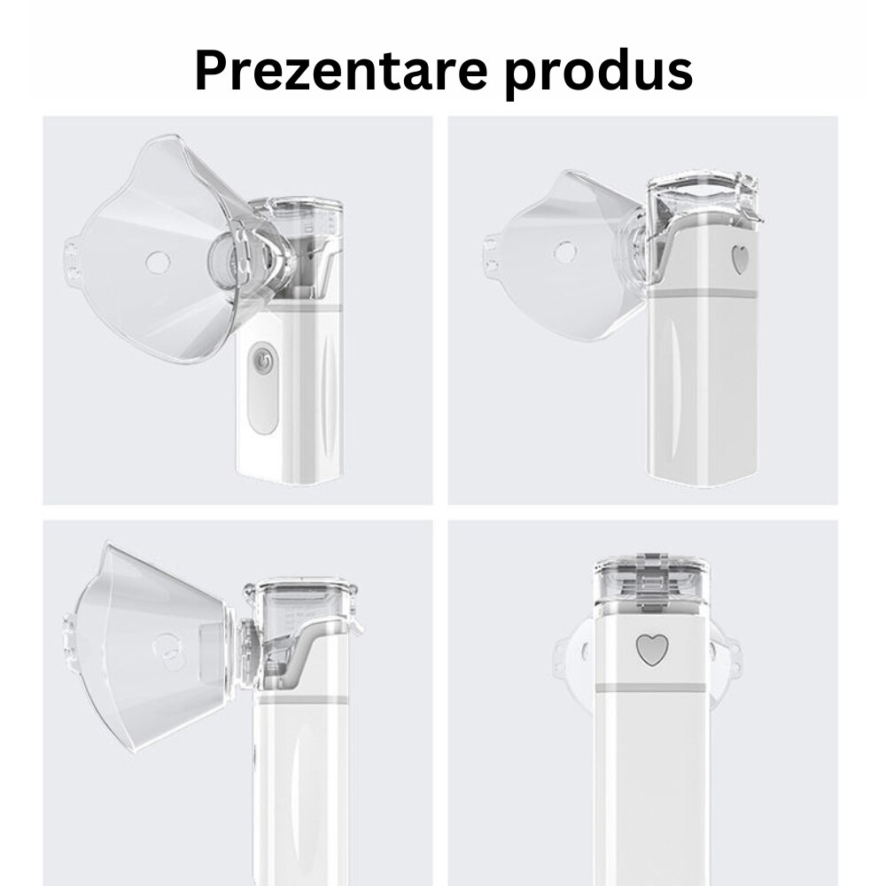 Aparat aerosoli, Nebulizator, Portabil, Tehnologie Mesh, Capacitate 10 ml, Alb - eMAG.ro