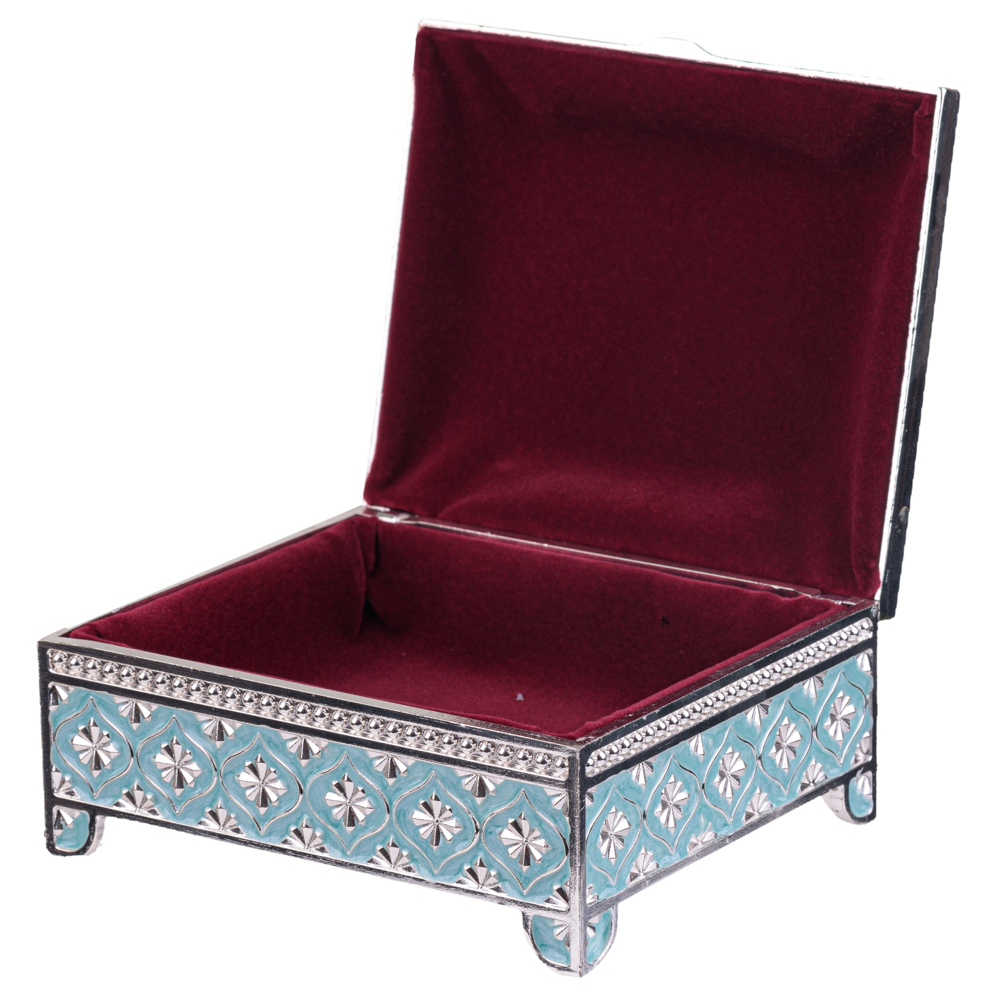 Cutie pentru bijuterii argintata patrata - eMAG.ro