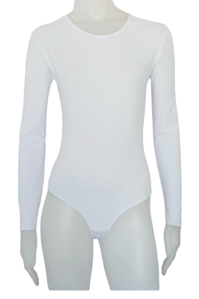 Body Dama cu maneca lunga, Chilot Tanga, Knox, B2012, Alb, XL/INTL ...