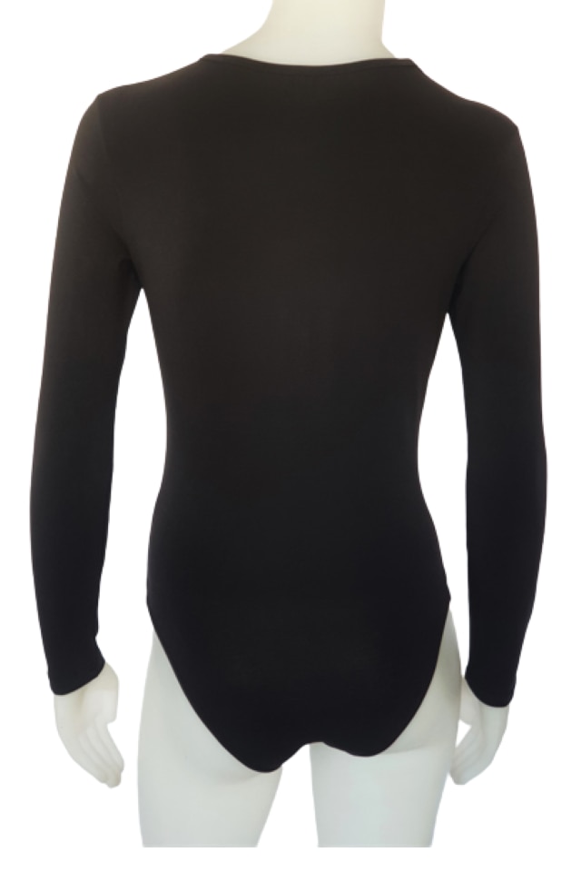 Body Dama cu maneca lunga, chilot clasic Knox, B2011, Negru, XL/INTL ...