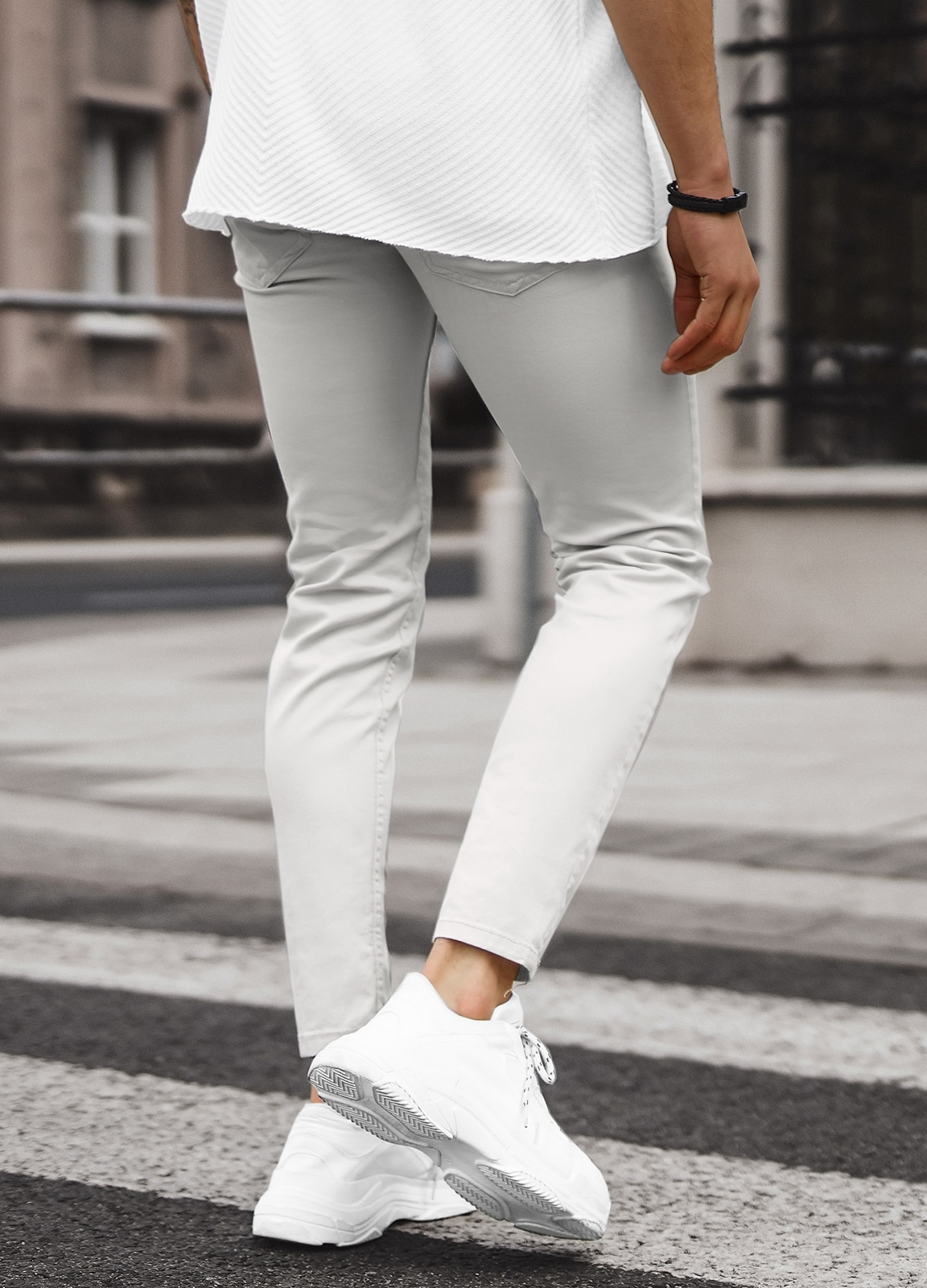 Сиви мъжки дънки OZONEE E/5194/01 32 - eMAG.bg