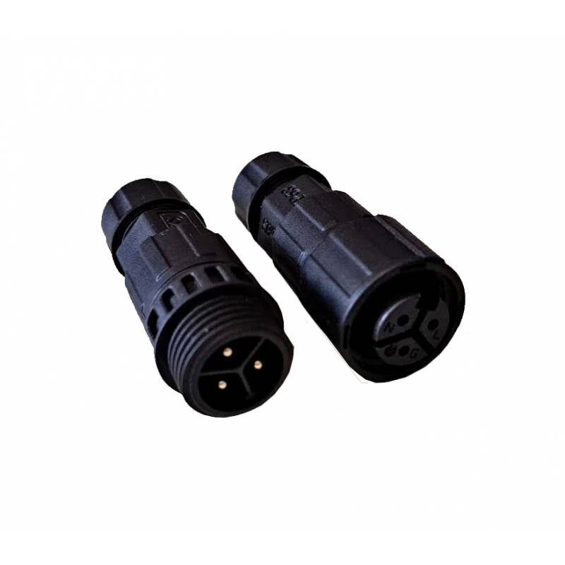 Set conector circular 3 pini, tata/mama, 16mm, IP68 - eMAG.ro