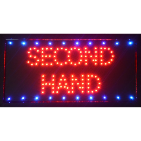 Reclama Luminoasa, Ledstar, Second Hand, de interior, 50 x 25cm - eMAG.ro